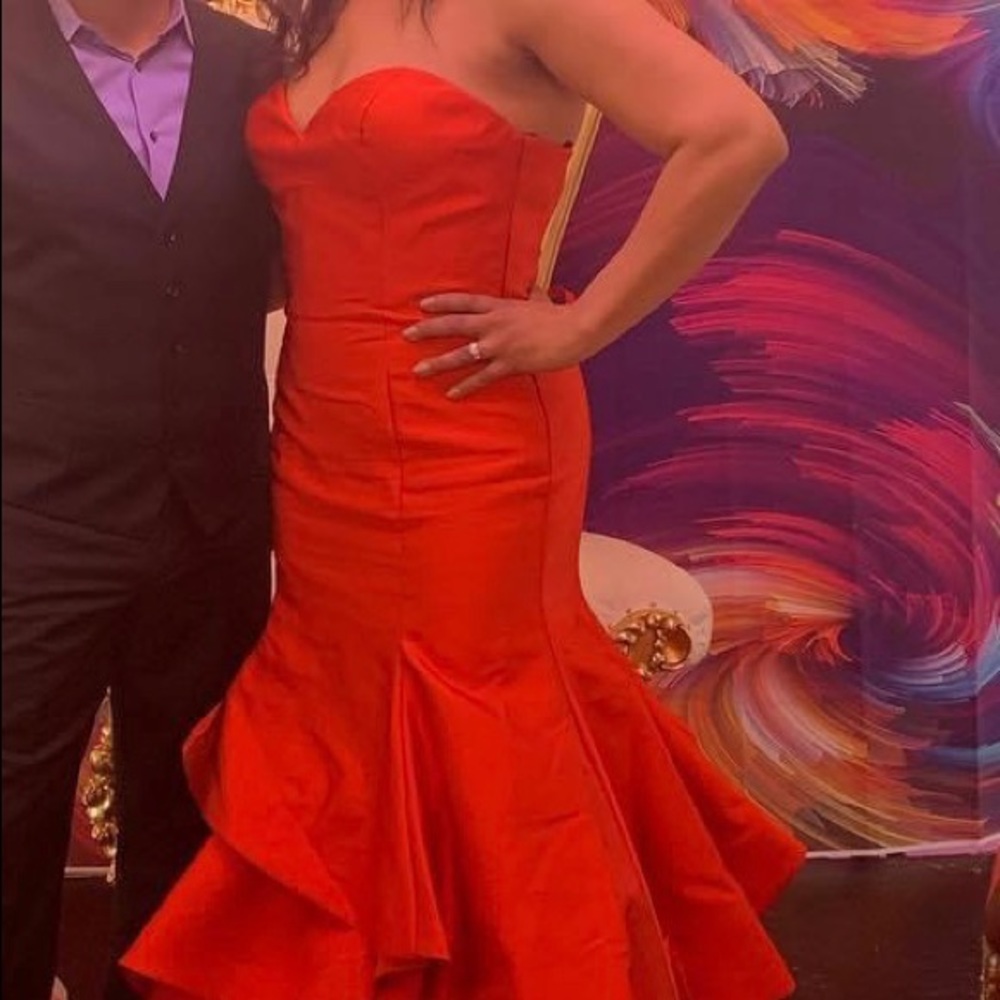 Red Rachel Allan Gown - Gem